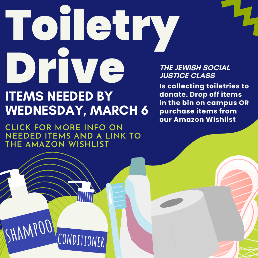 Toiletry Drive Through March 6 | JCHS-The Jewish Community High School ...